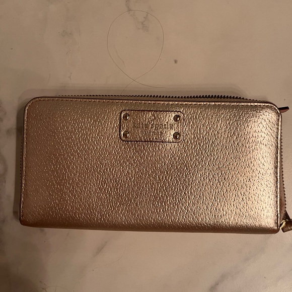 kate spade | Bags | Metallic Gold Kate Spade Wallet | Poshmark